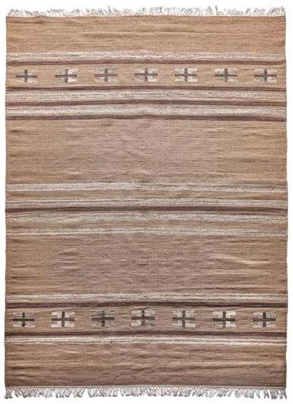 Diamond Carpets koberce Ručně vázaný kusový koberec Ginger DESP P83 Brown Cream Rozměry koberců: 140x200