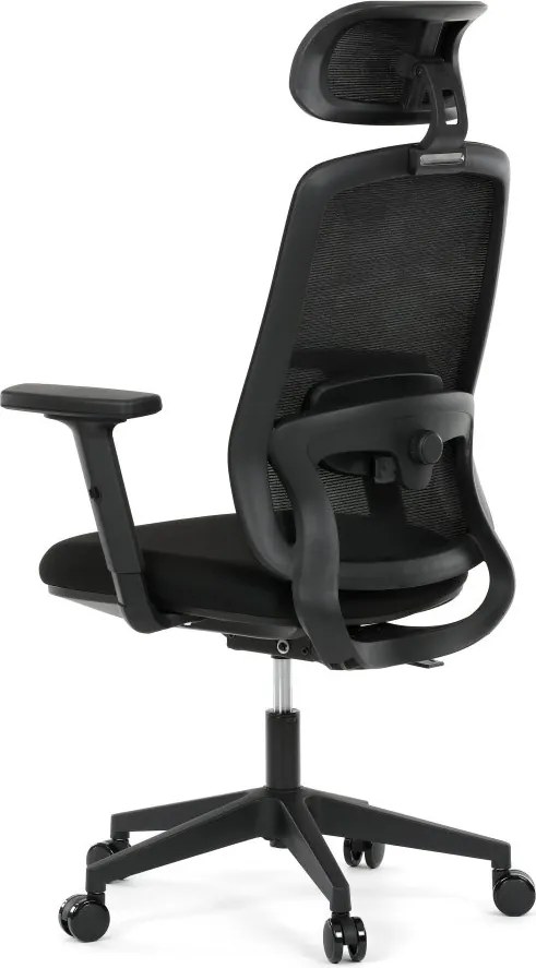 Kancelářská ergonomická židle NOKA — síť / látka, černá