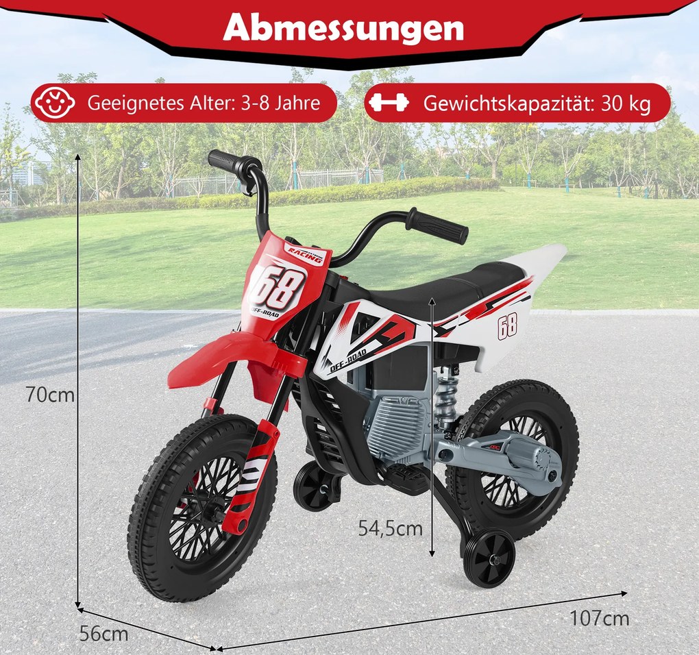 Costway 12 Elektrický dětský motocyklový elektrický motocykl