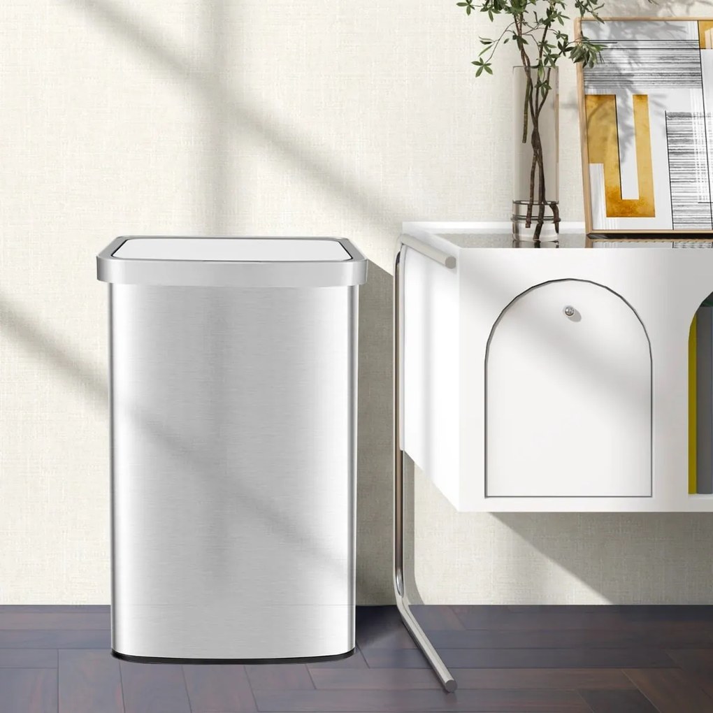 Costway 50 L odpadkový koš se senzorem a víkem Automatický odpadkový koš