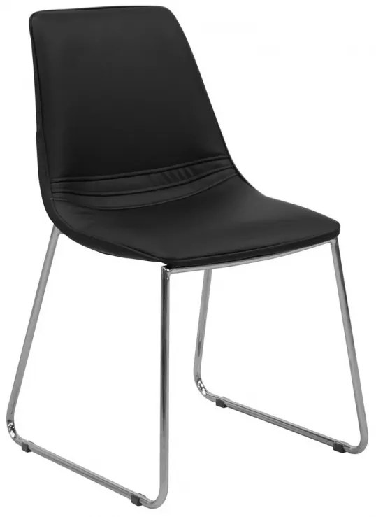 Jídelní židle Bruno, ekokůže, černá