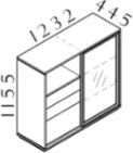 Střední skříň Creator 123,2 x 44,5 x 115,5 cm