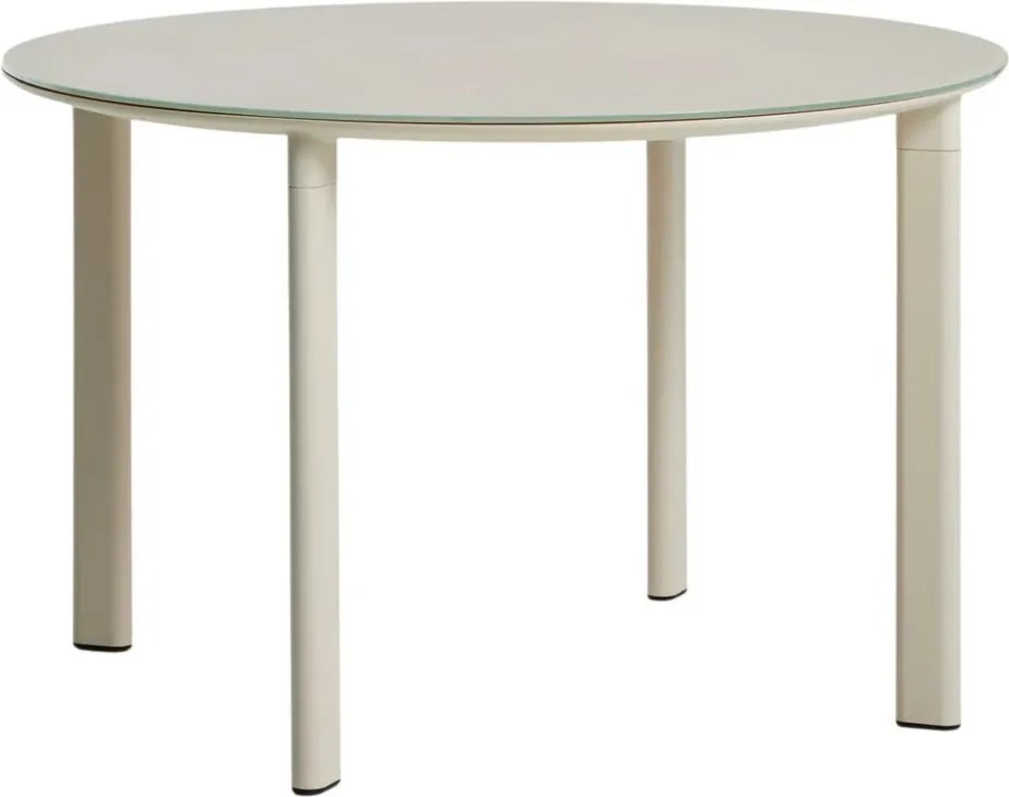 Kulatý zahradní jídelní stůl se skleněnou deskou ø 120 cm Erice – Kave Home