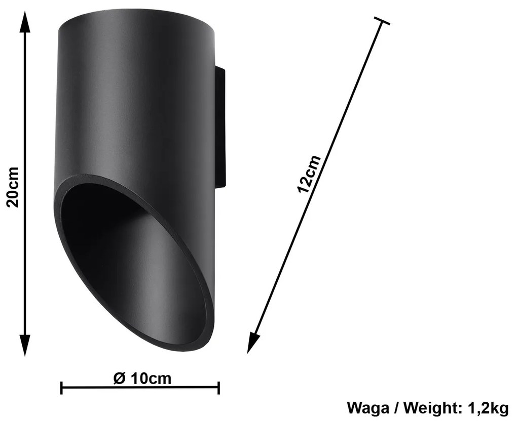 SOLLUX LIGHTING Nástěnné osvětlení PENNE 20, 1xG9, 40W, černé SL.0113