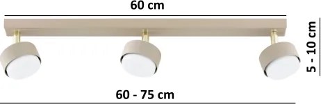BRILAGI - LED Bodové svítidlo MONO 3xGX53/30W/230V béžová