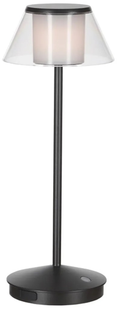 Mantra 7989 K5, venkovní stolní nabíjecí lampa LED 2W 3000K, černá, výška 35cm, IP54