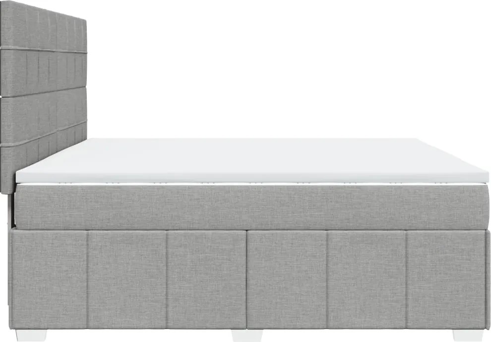 Box spring postel s matrací světle šedá 180 x 200 cm textil 3294047