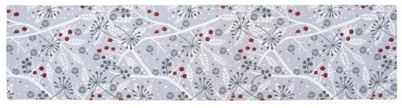 SCANquilt prostírání MOTIV listy, bobule šedočervená prostírání cca 30 x 45 cm
