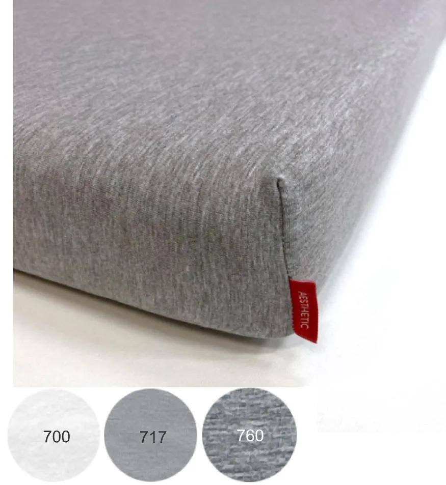 Prostěradlo bavlněný úplet s elastanem - na míru - MIX barev a rozměrů Rozměr mix: 60x120 cm, Barevnice bavklna s elastanem: Světle šedá