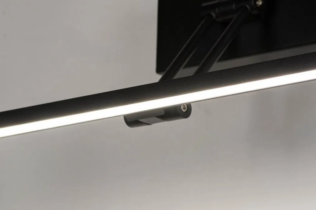 Nástěnné designové LED svítidlo nad zrcadlo Alfonso Black