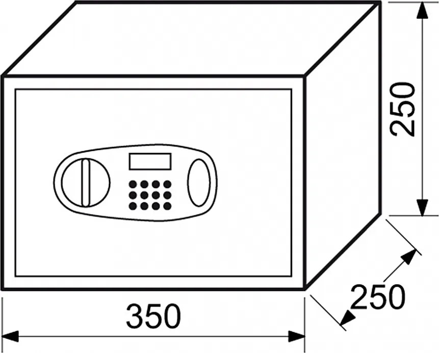 VÝPRODEJ  Elektronický sejf RICHTER RS.25.LCD