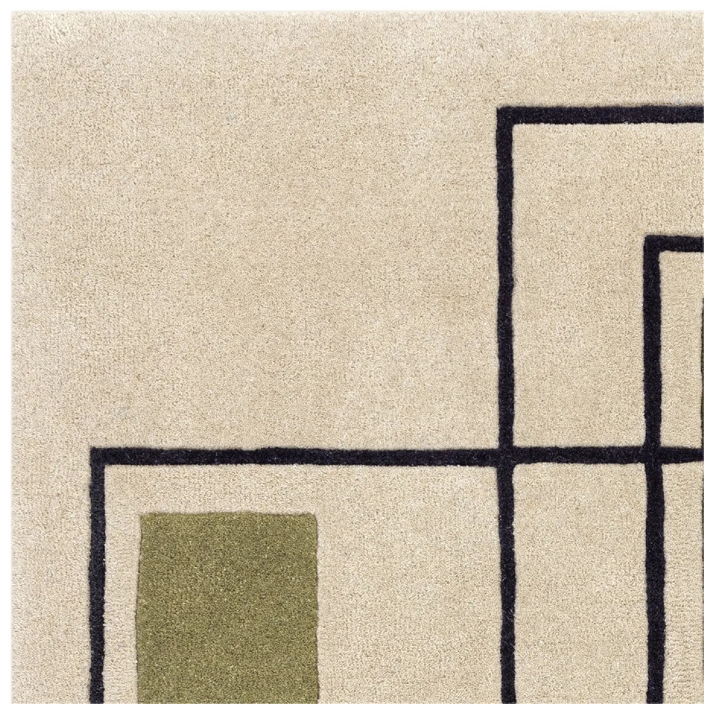 Tribeca Design Kusový koberec Jigsaw Outline Khaki Rozměry: 200x290 cm