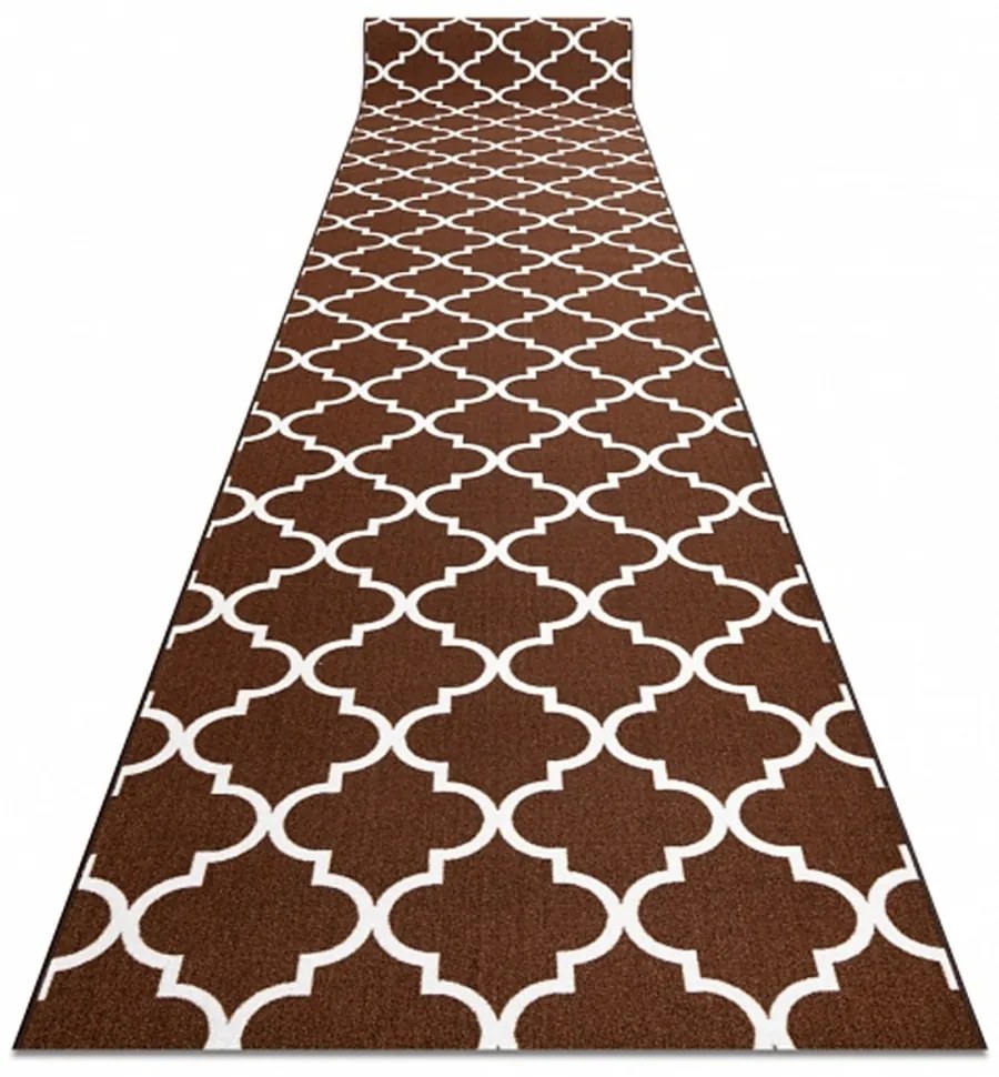 Běhoun protiskluzový PP Trellis hnědý 133cm