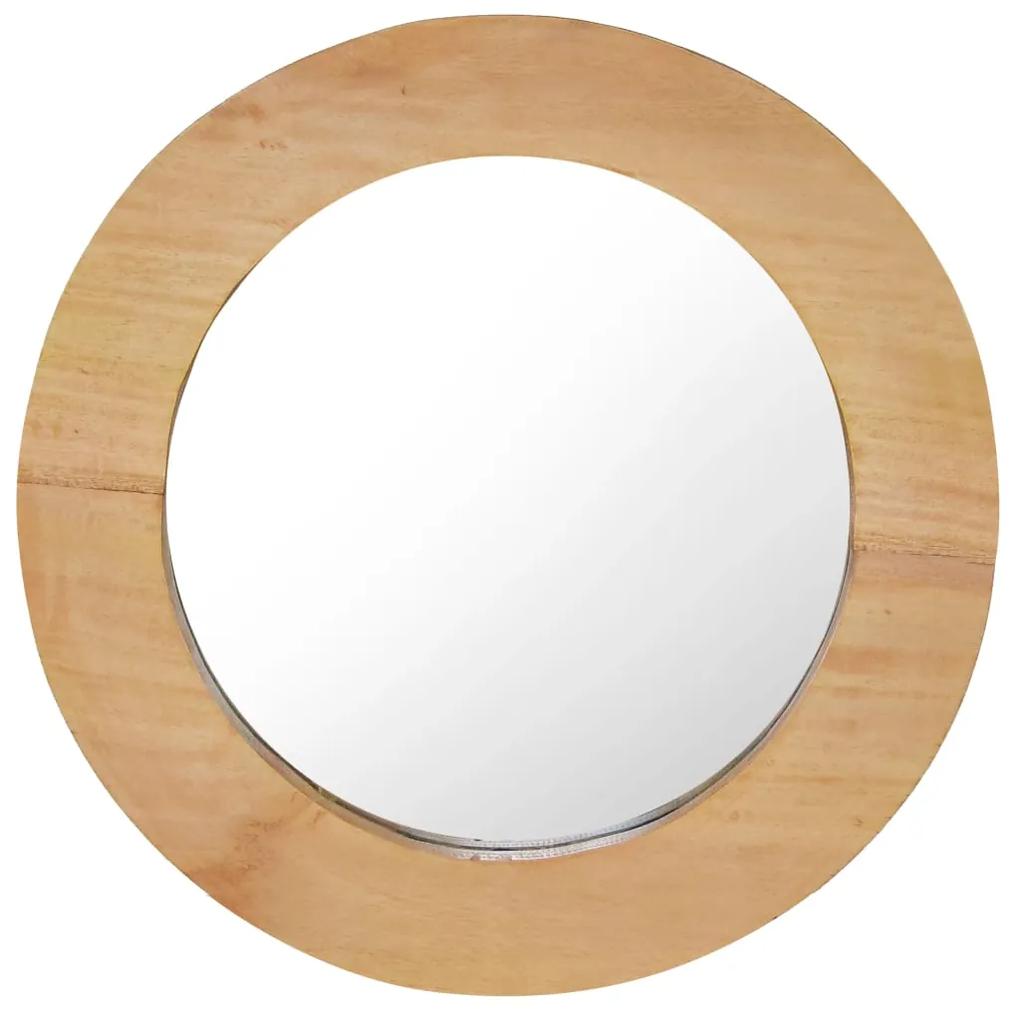 Nástěnné zrcadlo 40 cm teak kulaté - Default Title