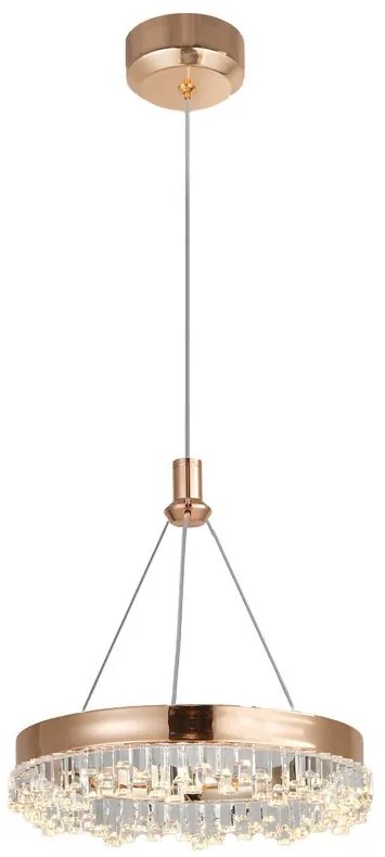 Toolight Toolight, závěsné LED svítidlo 20cm, 12W, 3000K, LHJ097-CP, růžové zlato, OSW-60042