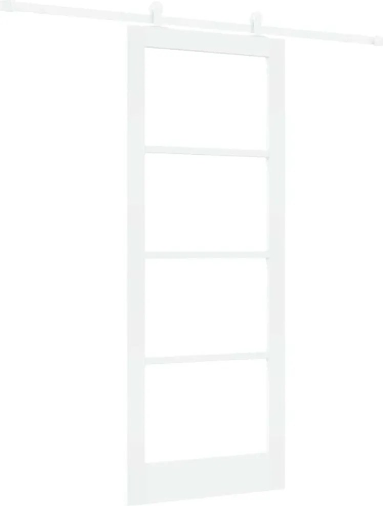 Posuvné dveře ORKDAL 83 x 211 cm Masivní borové dřevo a sklo 3332084