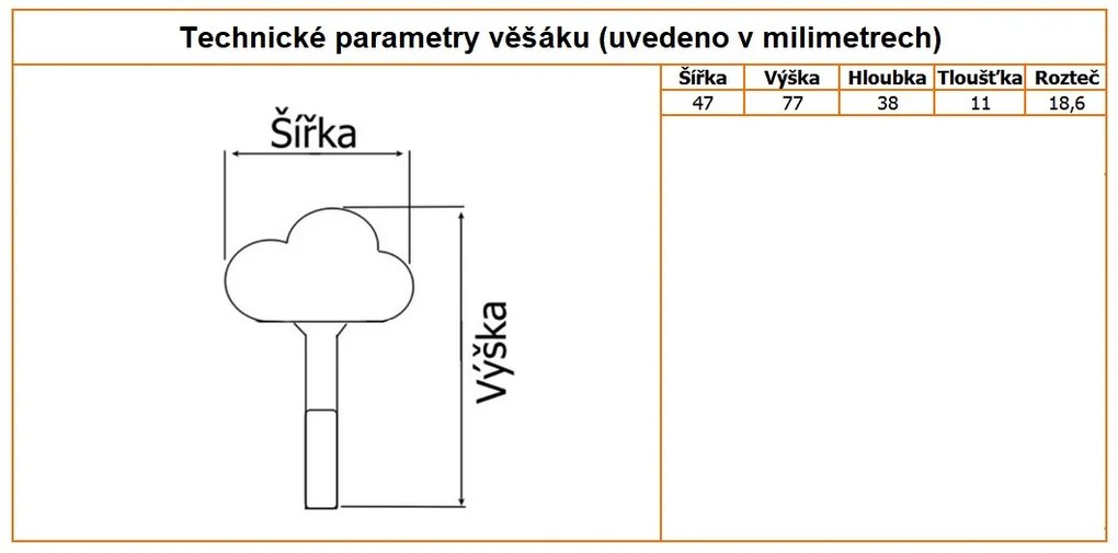 In-Design Dětský věšák Mráček modrý