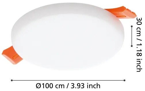 Eglo 900963 - LED Koupelnové podhledové svítidlo RAPITA 5,5W/230V pr. 10 cm IP65