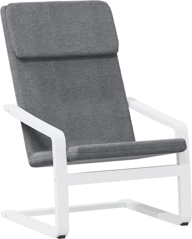 Relaxační křeslo s podnožkou tmavě šedé textil 3154414