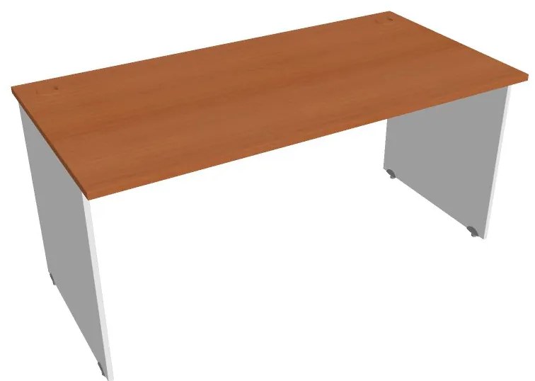 Stůl pracovní rovný 160 cm - Hobis Gate GS 1600 Dekor stolové desky: třešeň, Dekor lamino podnože: bílá
