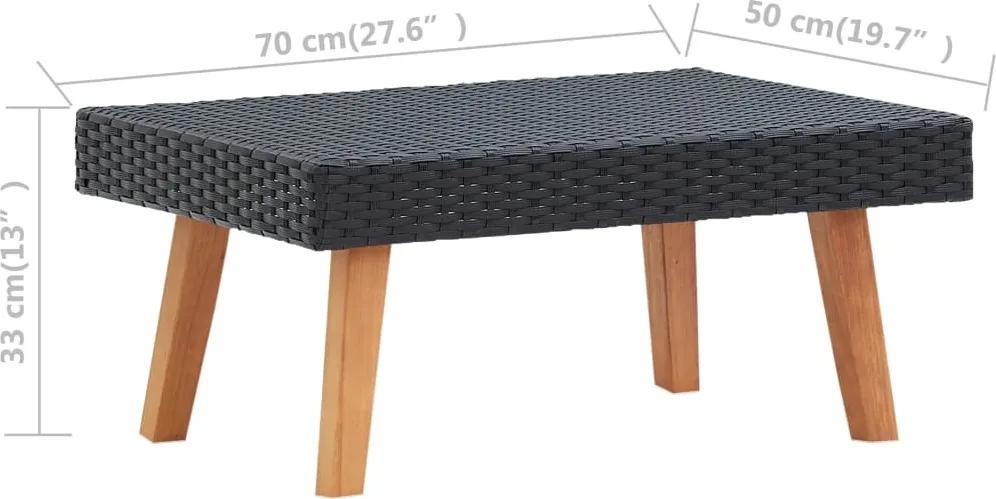 vidaXL Zahradní konferenční stolek polyratan [310222] Barva: Béžová