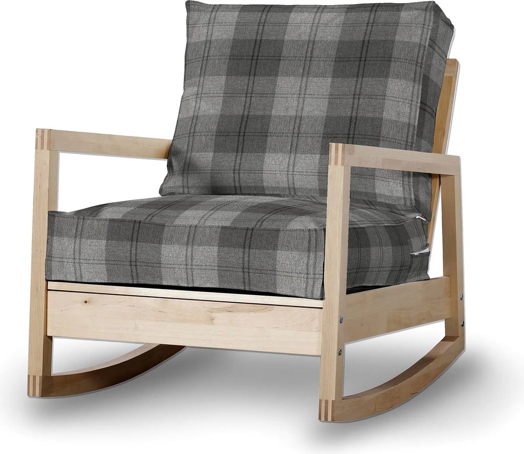 Potah na křeslo IKEA Lillberg barva šedá látka pletený vzor, vzorované