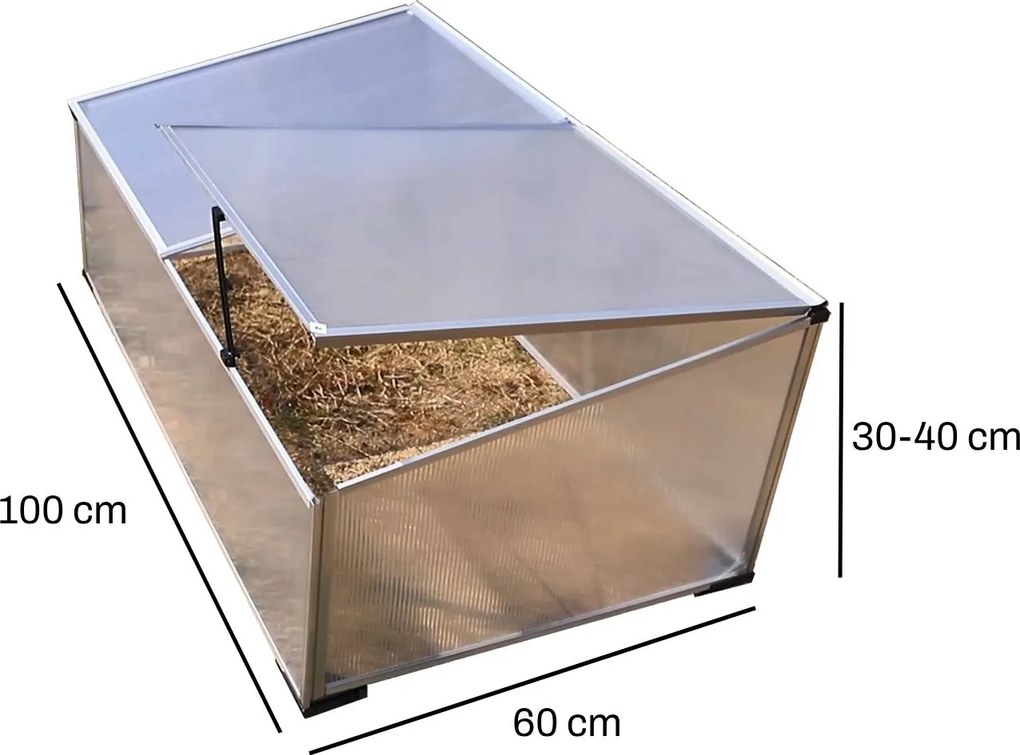 Pařeniště BestBerg BBGH-60CF / 100 x 60 x 40 cm / stříbrná