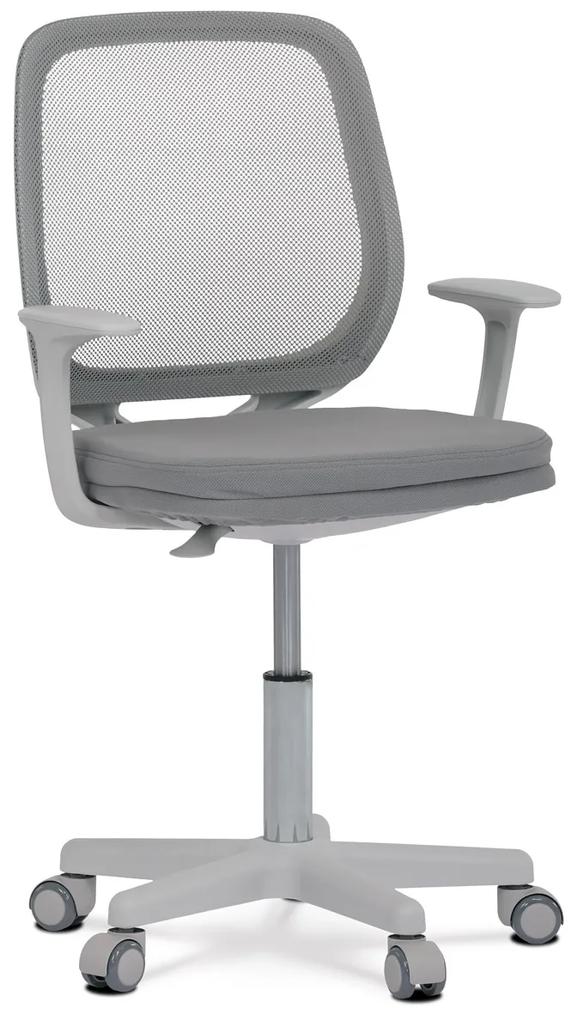Kancelářská židle, šedá látka, plastový kříž - KA-W022 GREY