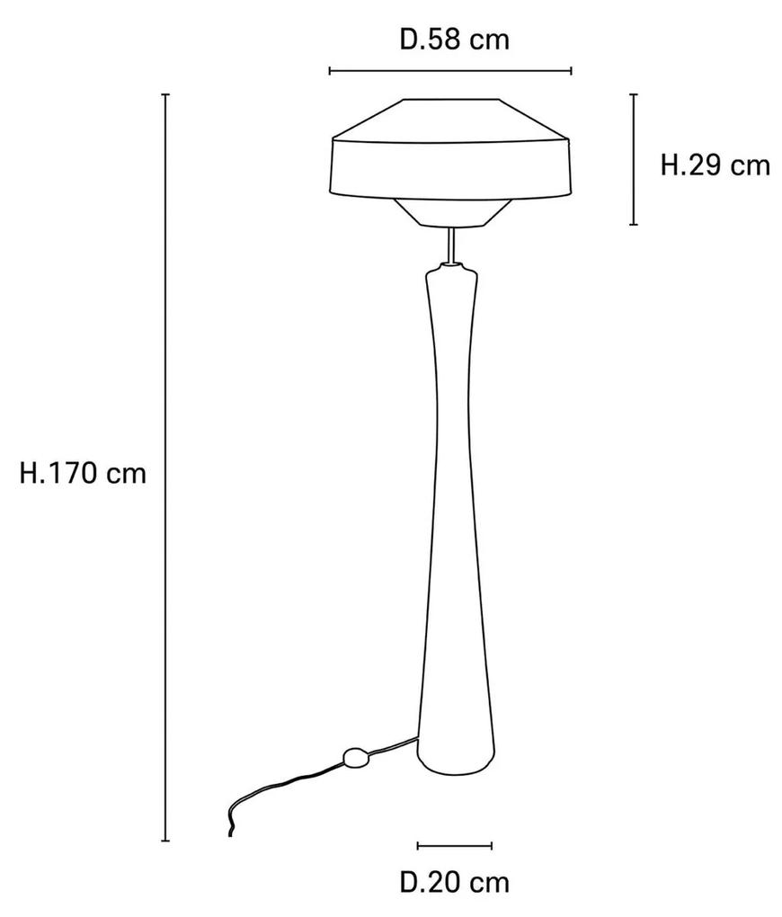 MARKET SET Mokuzai stojací lampa 170cm suna-šedá