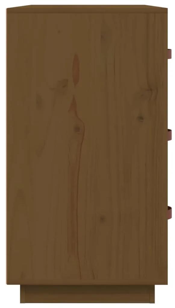 Příborník medově hnědý 80 x 40 x 75 cm masivní borové dřevo,  820110