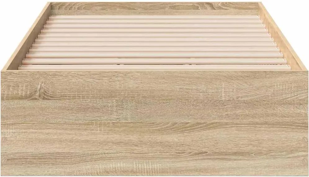 Rám postele se zásuvkou Hnědá 90 x 190 cm Kompozitní dřevo 3345122