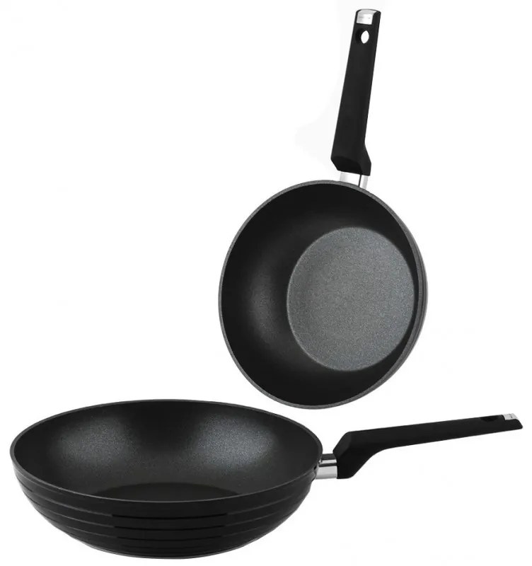 CS SOLINGEN Pánev WOK s nepřilnavým povrchem sada 2 ks MONHEIM 24 / 28 cm CS-079116