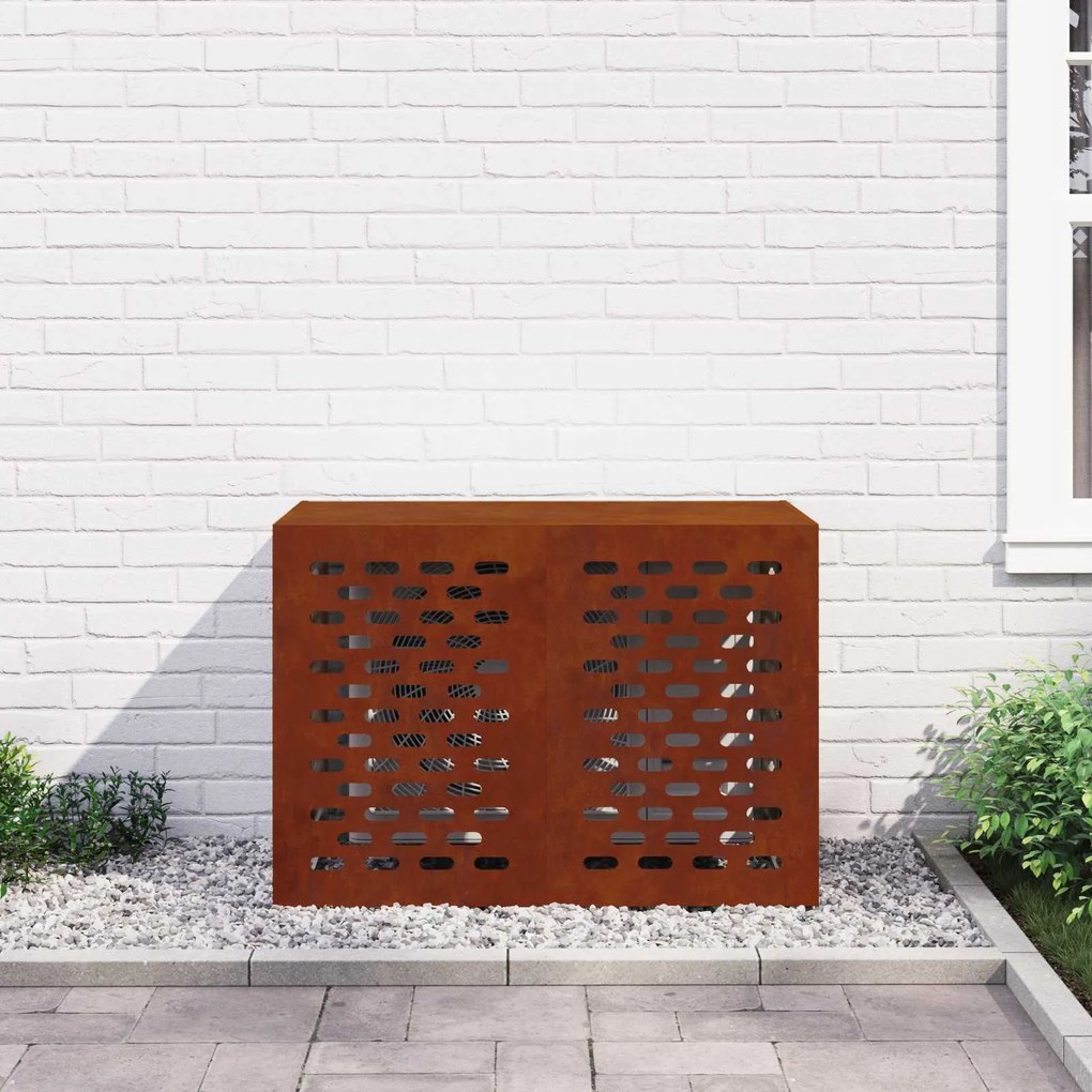 vidaXL Ochrana klimatizace Stříbrná 100 x 50 x 70 cm [865903] Barva: Povětrnostně odolná ocel