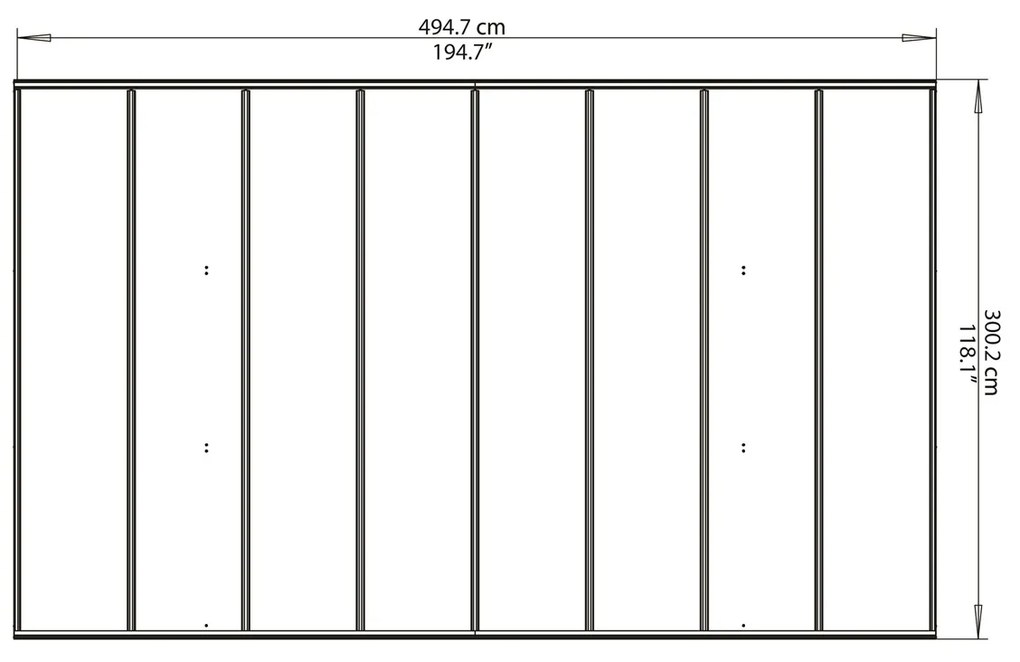 Palram Arizona 5000 hliníkový přístřešek pro auto s obloukovou střechou