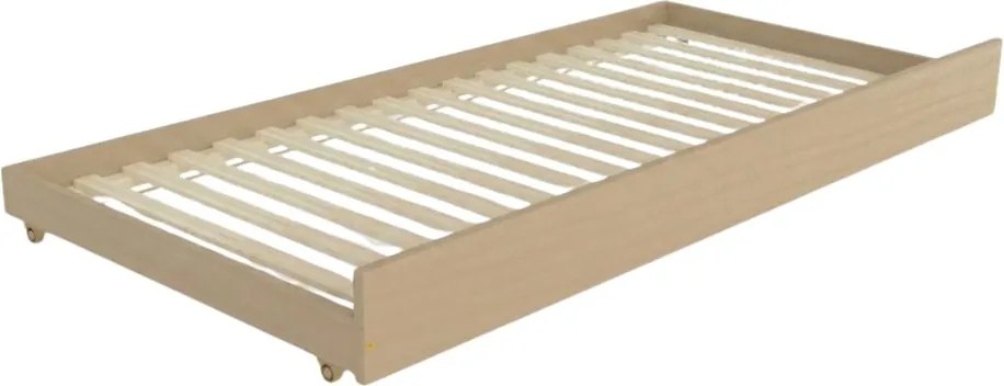 Benlemi Dřevěná výsuvná přistýlka SLEEP pod postel na kolečkách Zvolte barvu: Pastelově růžová, Zvolte rozměr: 80x170 cm (pod postel 80x180 cm), Zvolte typ: Pro postel FENCE