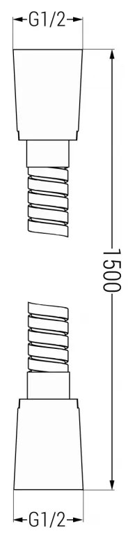 Mexen sprchová hadice 150 cm, Bílá - 79460-20