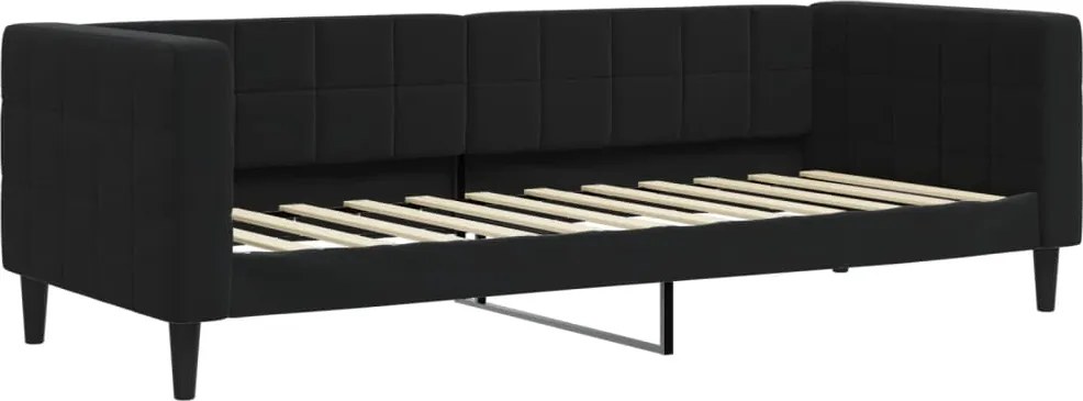 Válenda s přistýlkou černá 80 x 200 cm samet 3196688