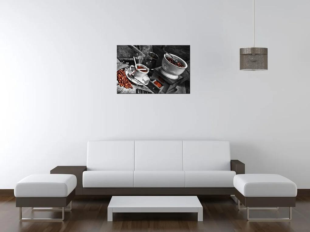 Gario Obraz s hodinami Káva arabica Rozměry: 30 x 30 cm