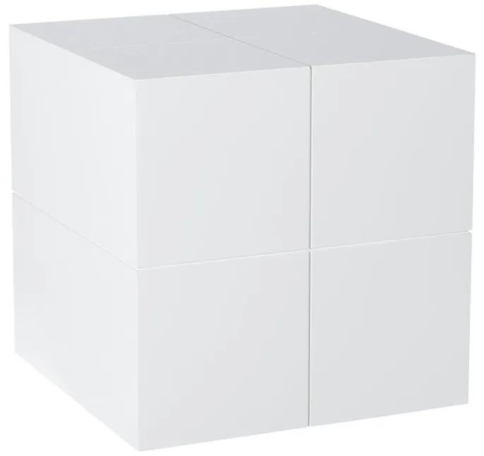 Bílý odkládací stolek Kelly Hoppen The Large Cube