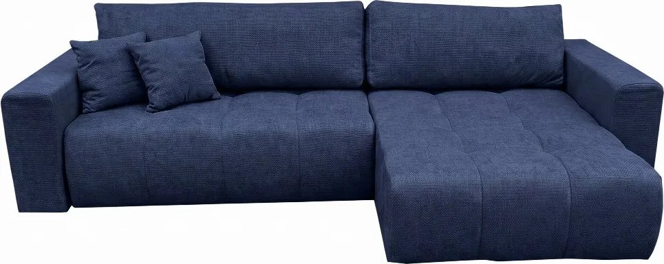Rohová rozkládací sedací souprava do L VERSO, 277 cm, s úložným prostorem Roh pohovky: Levý roh, Barva látky Sawana: Perlová (Sawana 84)