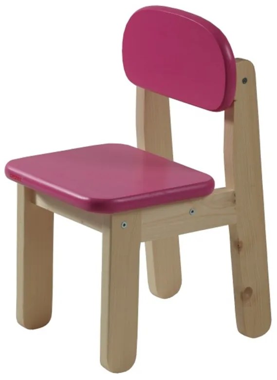 Dětská židle PUPPI - RŮŽOVÁ  smrk růžová