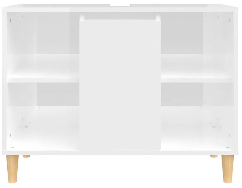 Petromila Umyvadlová skříňka bílá s vysokým leskem 80x33x60 cm kompozit