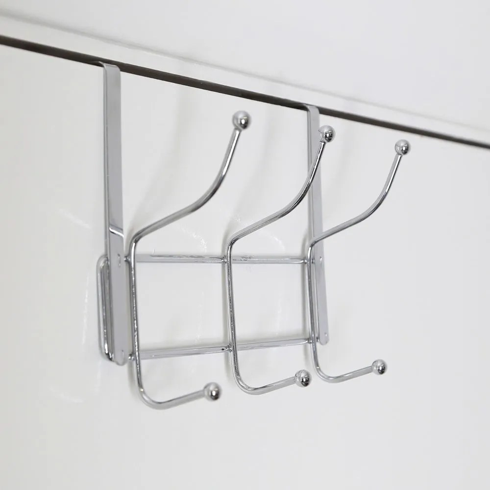 Kovový věšák na dveře ve stříbrné barvě 11 cm Chrome – Premier Housewares