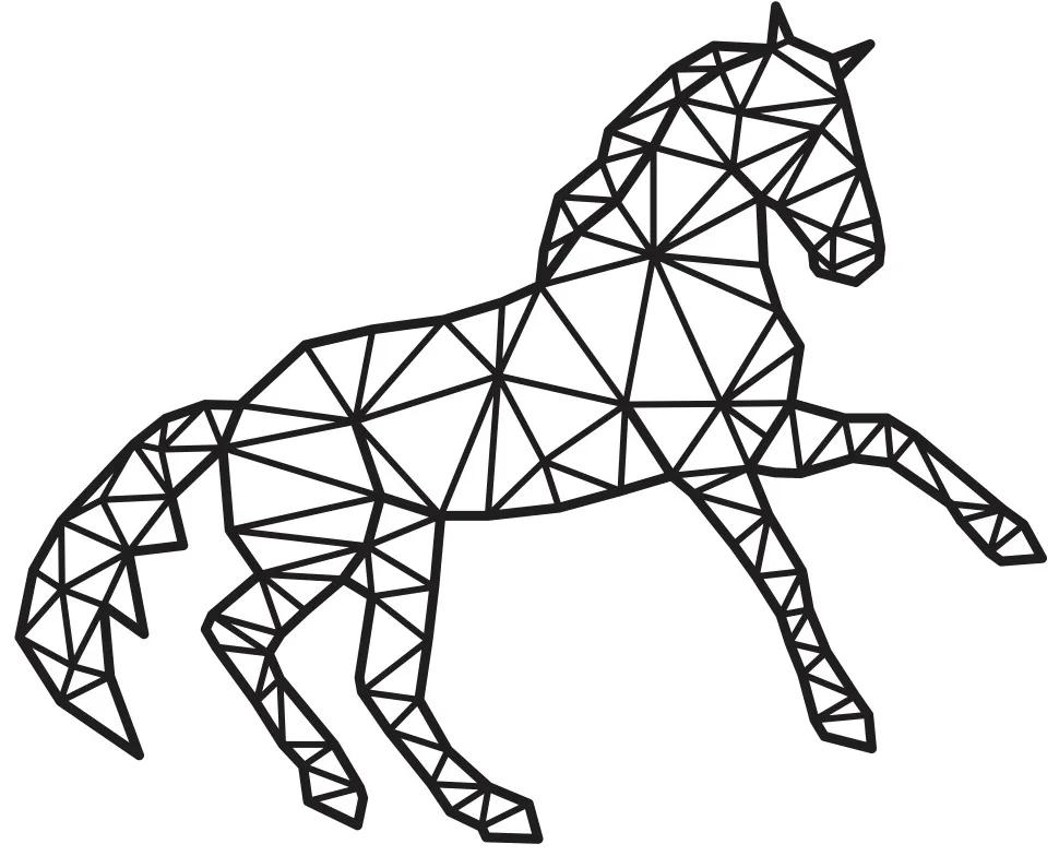 Dřevěný polygonální obraz na zeď - Kůň od 2opice.cz Materiál: OŘECH, Velikost (mm): 950 x 775