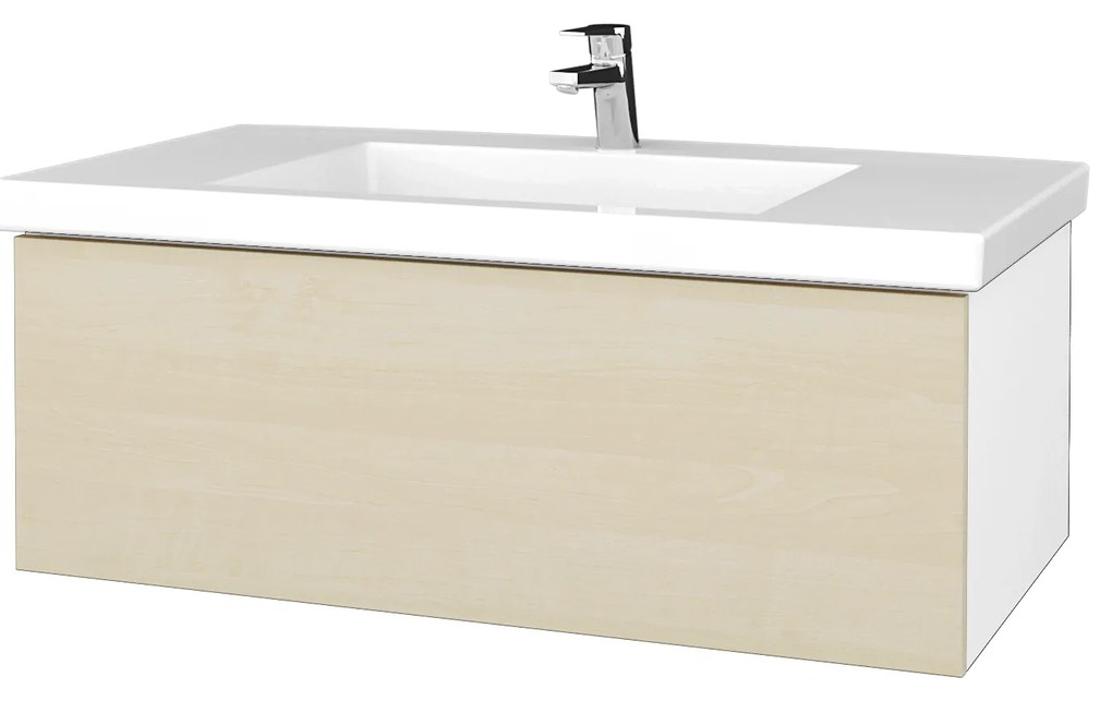 Dřevojas Koupelnová skříňka VARIANTE SZZ 100 Varianta: M01 Bílá mat / M01 Bílá mat