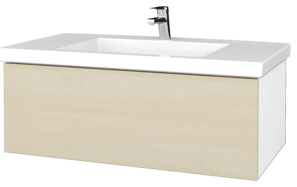 Dřevojas Koupelnová skříňka VARIANTE SZZ 100 Varianta: N01 Bílá lesk / L01 Bílá vysoký lesk