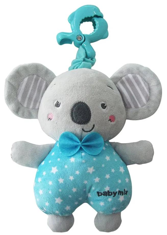 BABY MIX Edukační hrající plyšová hračka s klipem Baby Mix koala