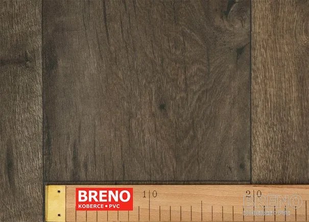 Breno PVC XTREME Valley Oak 636D – tmavé dřevo, šíře 200 cm