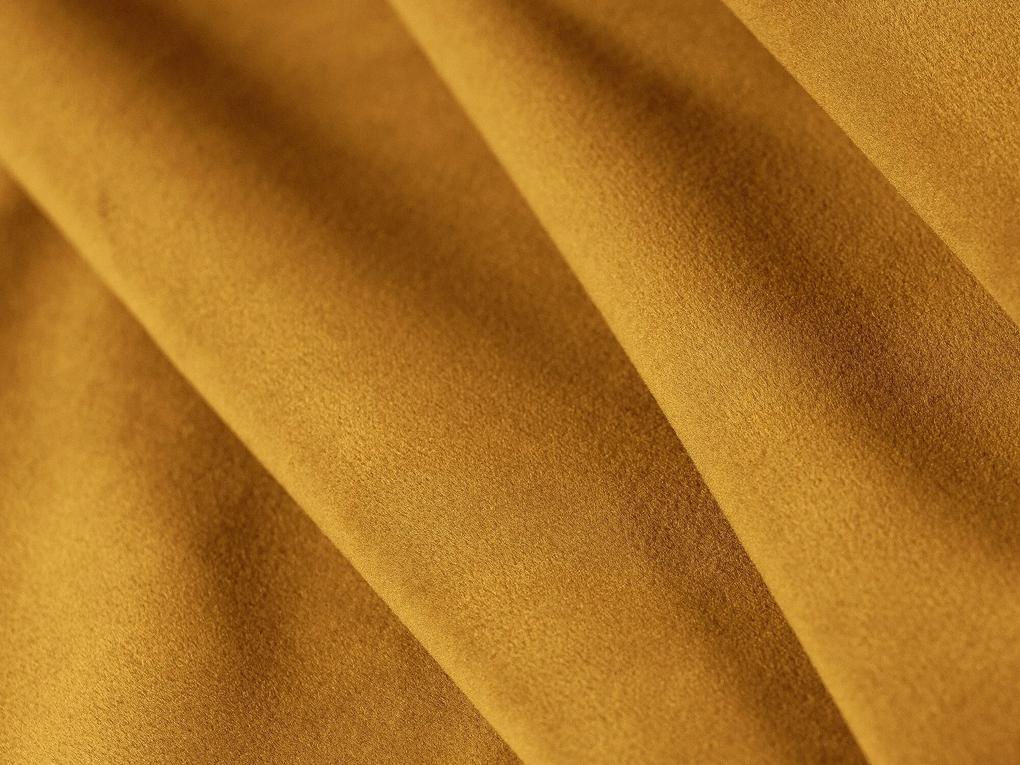 Modulární třímístná pohovka bella 282 cm samet žlutá MUZZA
