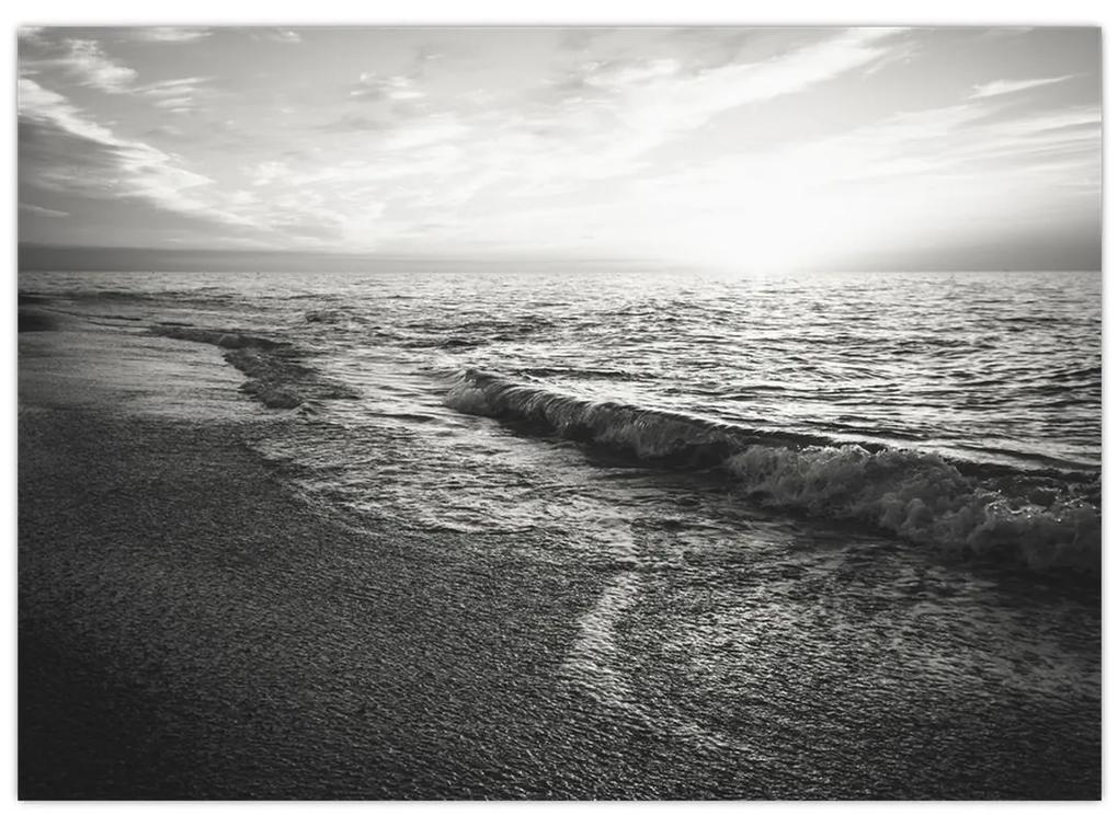 Skleněný obraz - Na břehu moře (70x50 cm)